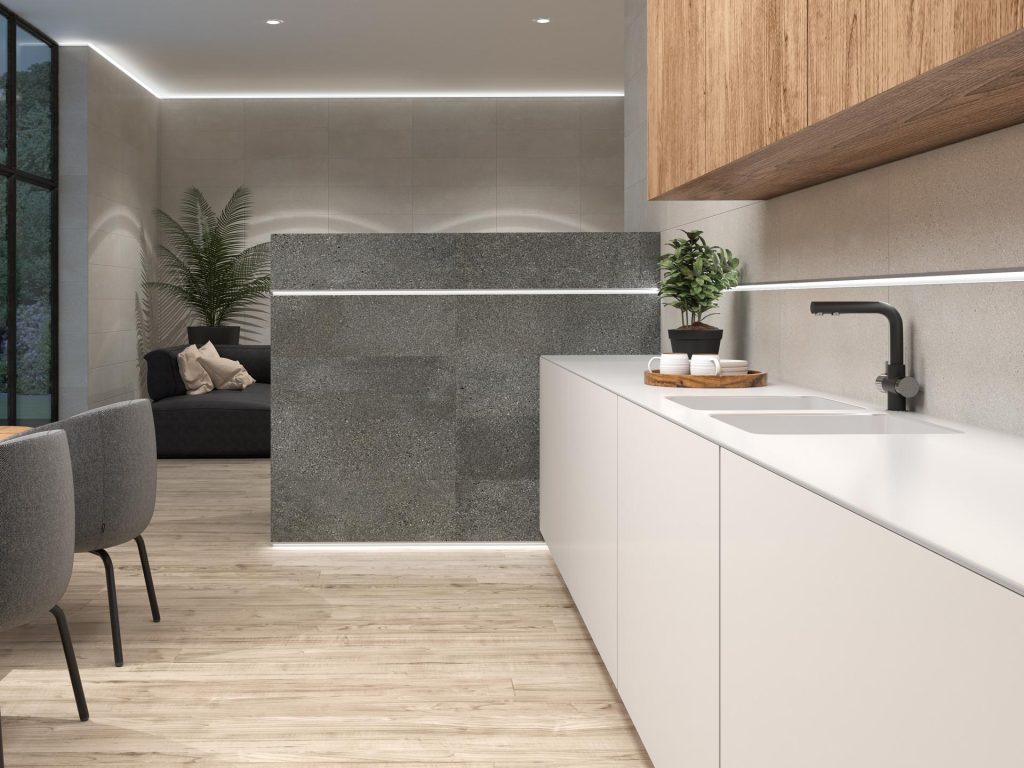 Plinta retrasa neagra tip shadow gap cu led tavane si pereti Novotri ...