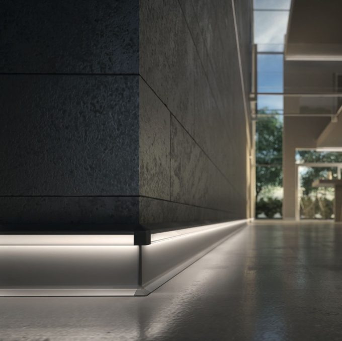 Plinta aluminiu cu leduri Proskirting Giled - supertech